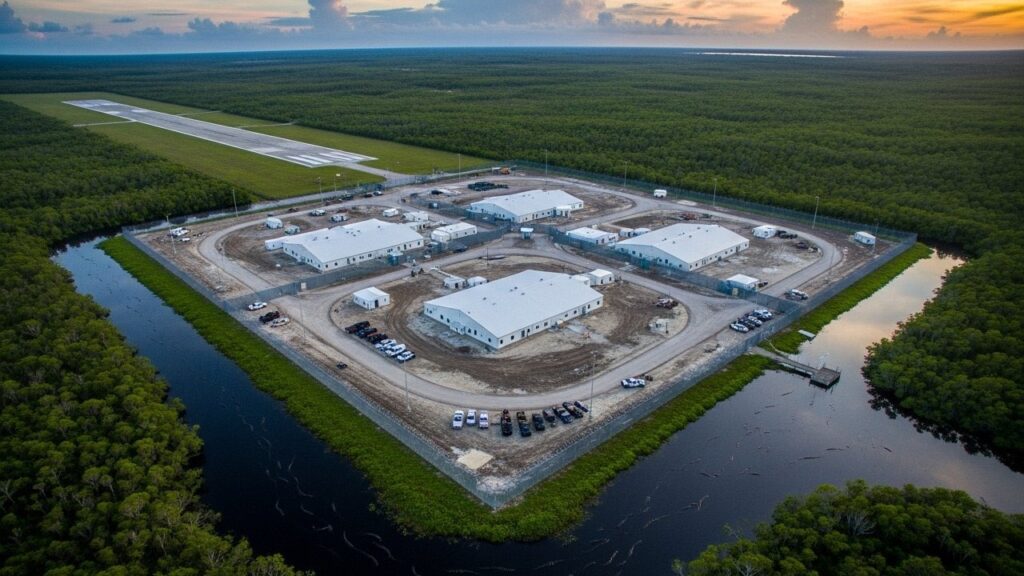 “Alligator Alcatraz” Detention Center Opens in Florida Everglades ━ The ...